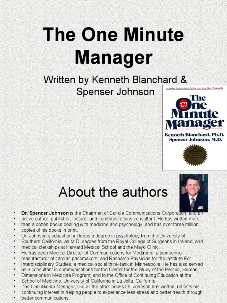 The One Minute Manager | PDF | Health Care | Psychology