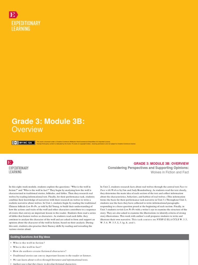 Grade 3: Module 3B | PDF | Common Core State Standards Initiative ...