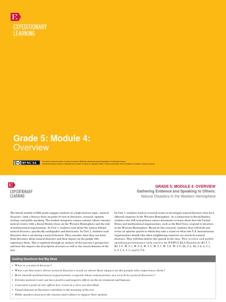 Grade 5: Module 4 | PDF | Educational Assessment | Common Core State ...