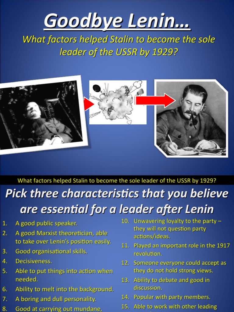 Goodbye Lenin | PDF | Joseph Stalin | Soviet Union