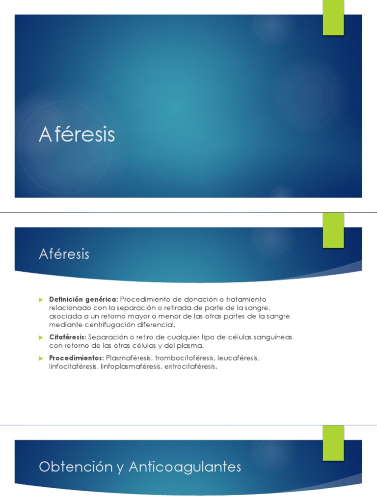Aféresis | PDF | Sangre | Leucocito