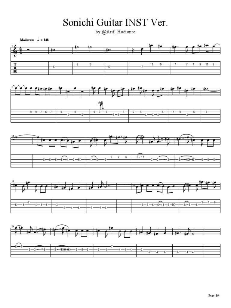 Sonichi Guitar INST Ver | PDF