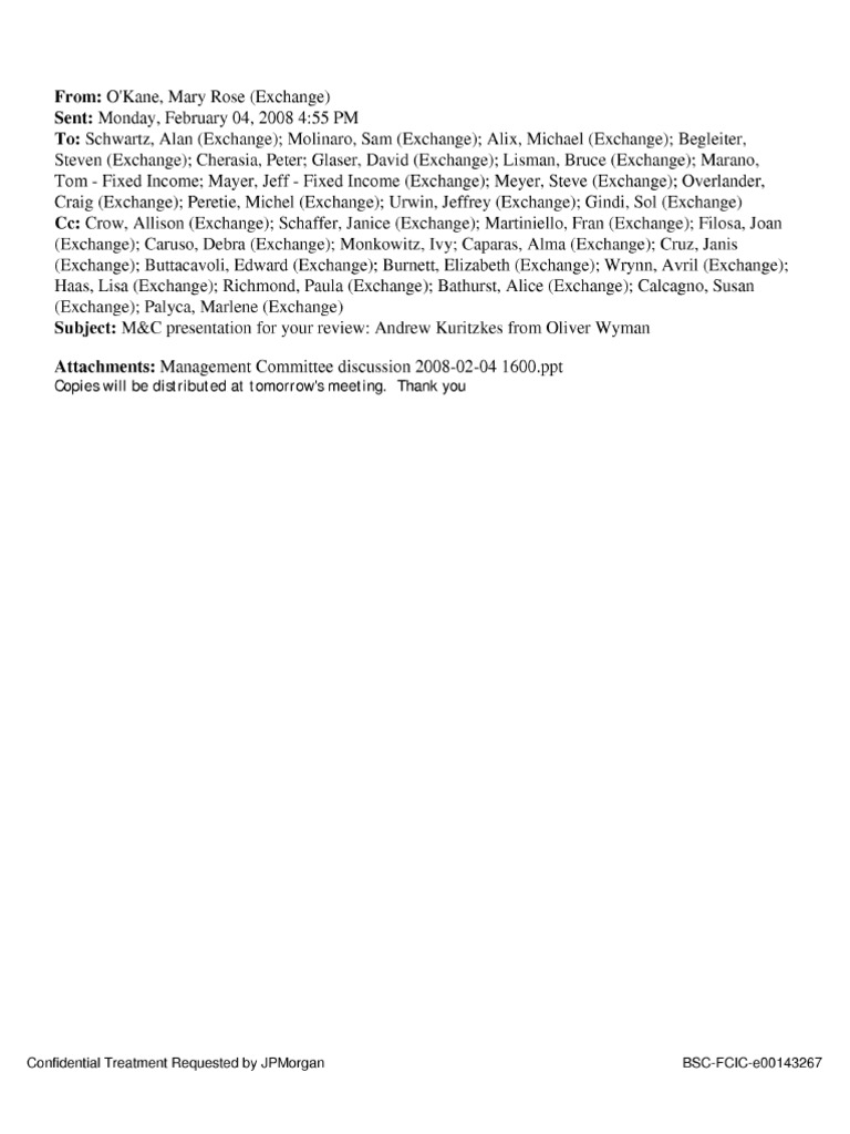 2008 Report On Risk Management For Bear Stearns | PDF | Finance & Money ...