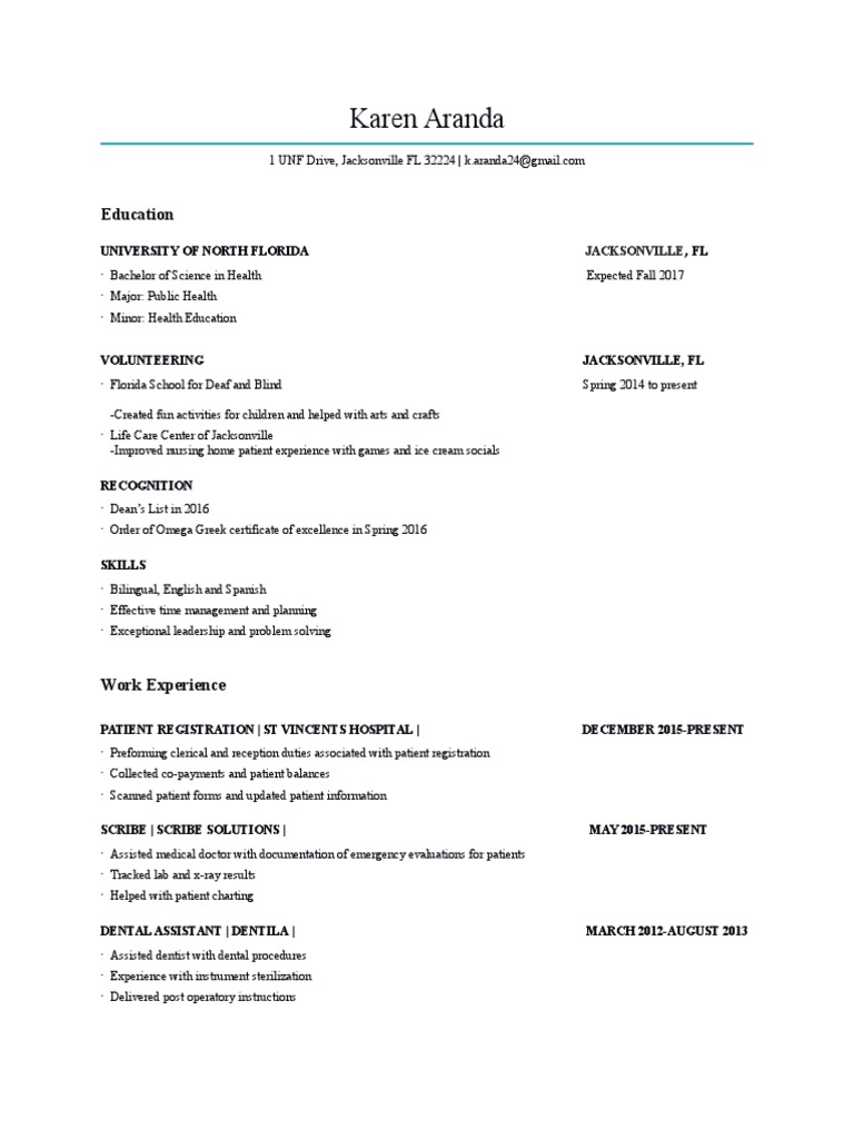 Karen Aranda Resume | PDF | Wellness | Science & Mathematics