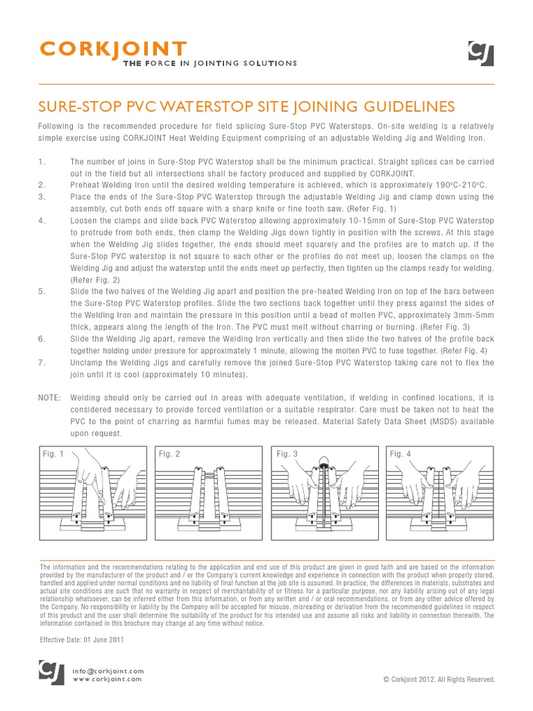 Sure-Stop PVC Waterstop Site Joining Guideline | Download Free PDF ...