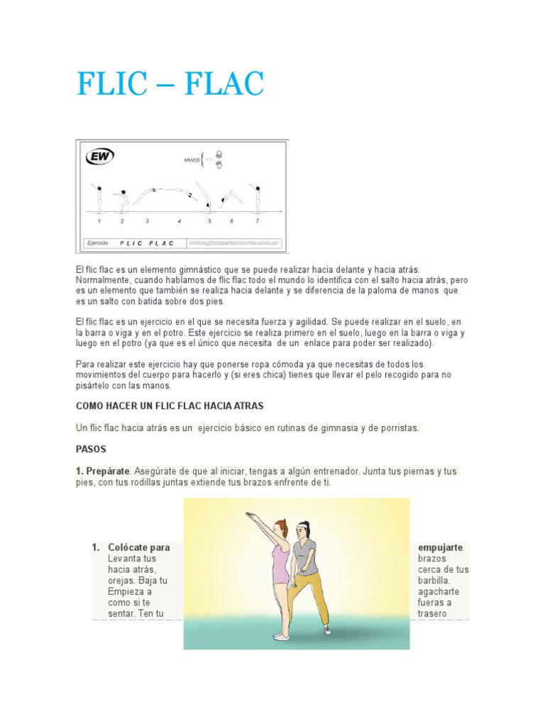 Ejercicios de Flic-Flac | PDF | Hombro | Pie