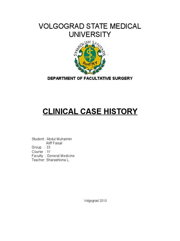 Case History Surgery | PDF | Pancreas | Heart