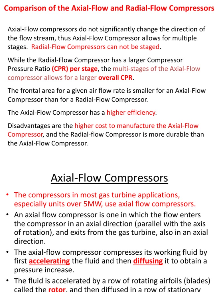 Compare Axial and Radial Compressors: Efficiency, Staging, Cost | PDF ...