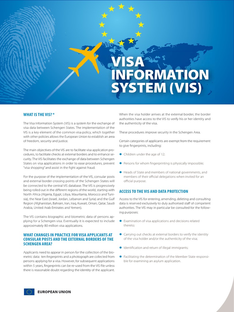 Everything About the EU Visa Information System (VIS | PDF | Travel ...