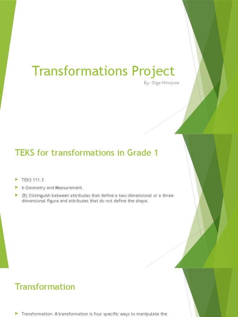 Transformations Project | PDF