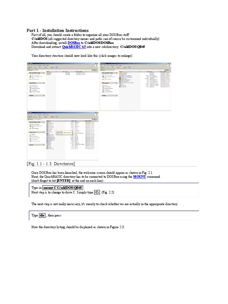 DOSBox QuickBASIC 4.5 Installation Guide | PDF | Computers | Technology ...