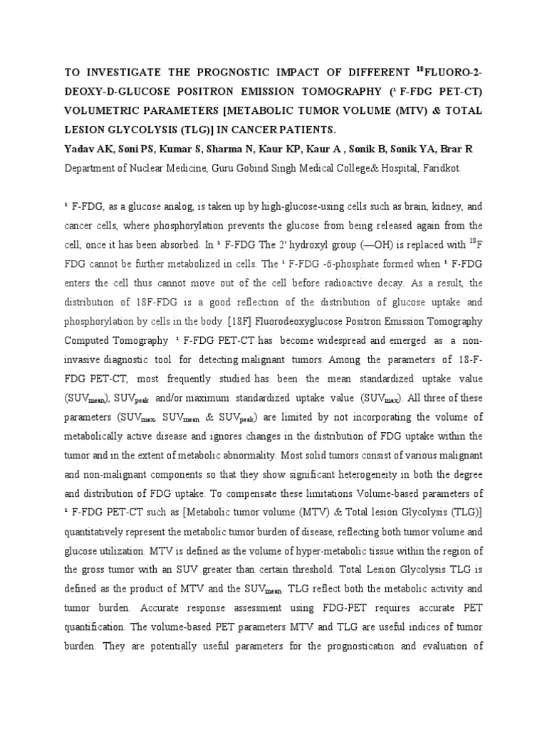 tmp1977 TMP | PDF | Positron Emission Tomography | Diseases And Disorders