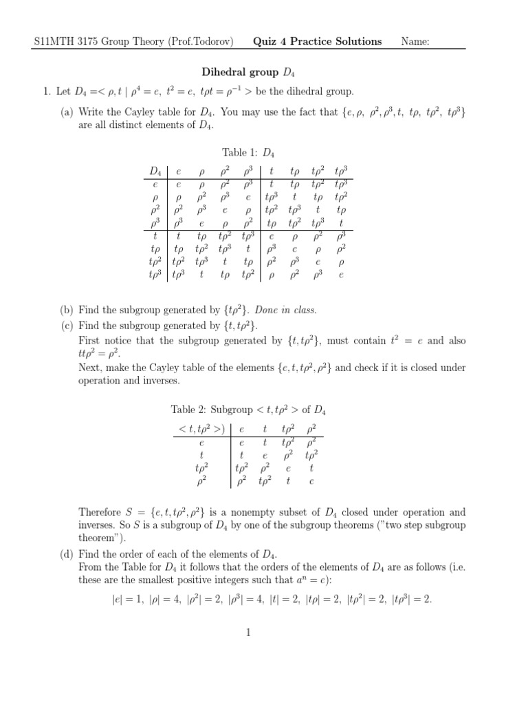 S11MTH3175GroupThQ4PractSol | Group (Mathematics) | Algebraic Structures