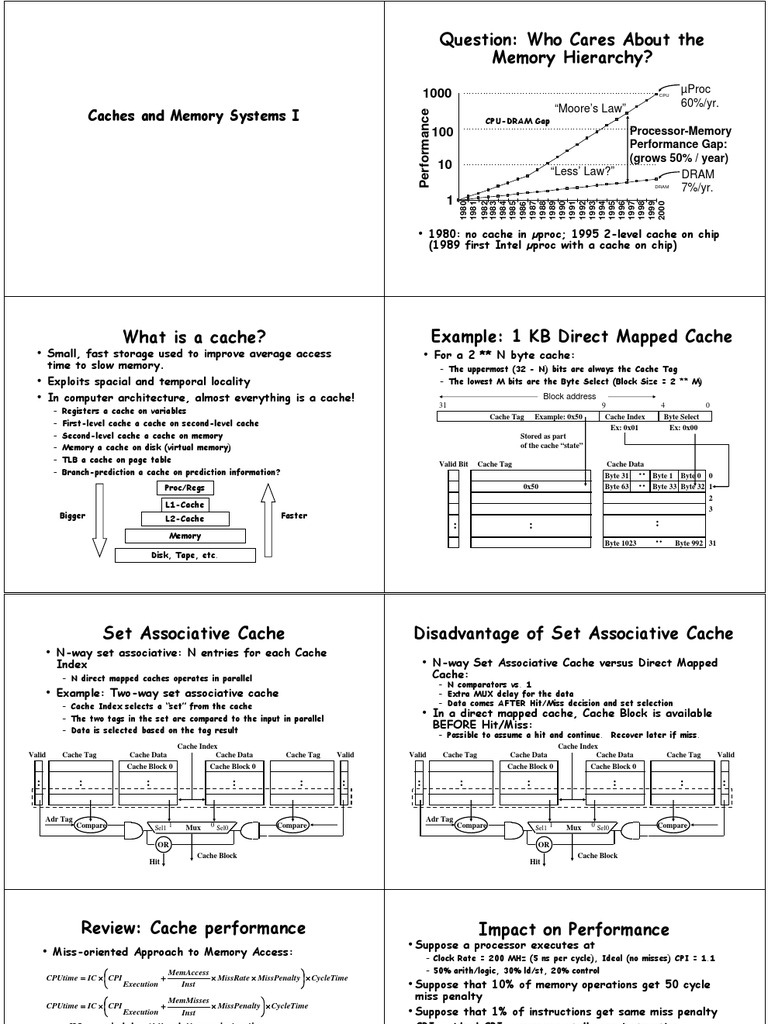 Question: Who Cares About The Memory Hierarchy?: Caches and Memory Systems I | PDF | Cpu Cache ...