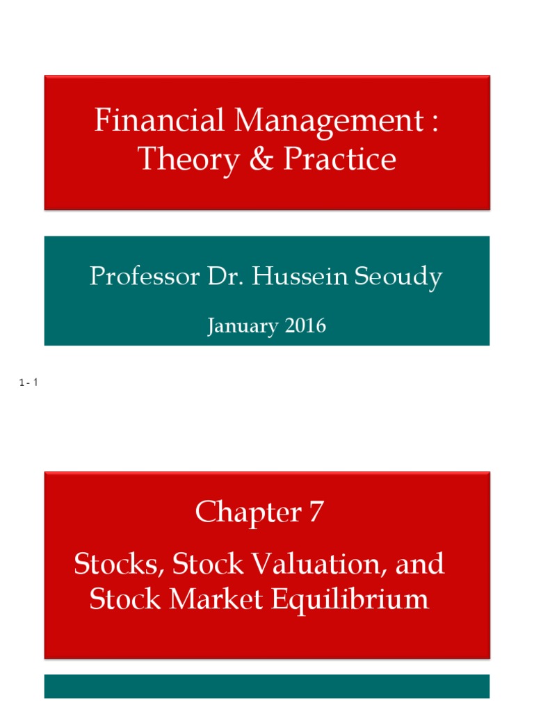 Chapter 7 Stock Valuation | PDF | Preferred Stock | Stocks