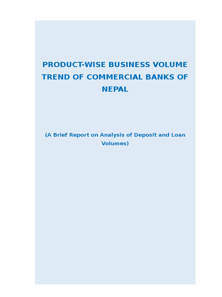Productwise Business Volume Trend | PDF | Deposit Account | Banks
