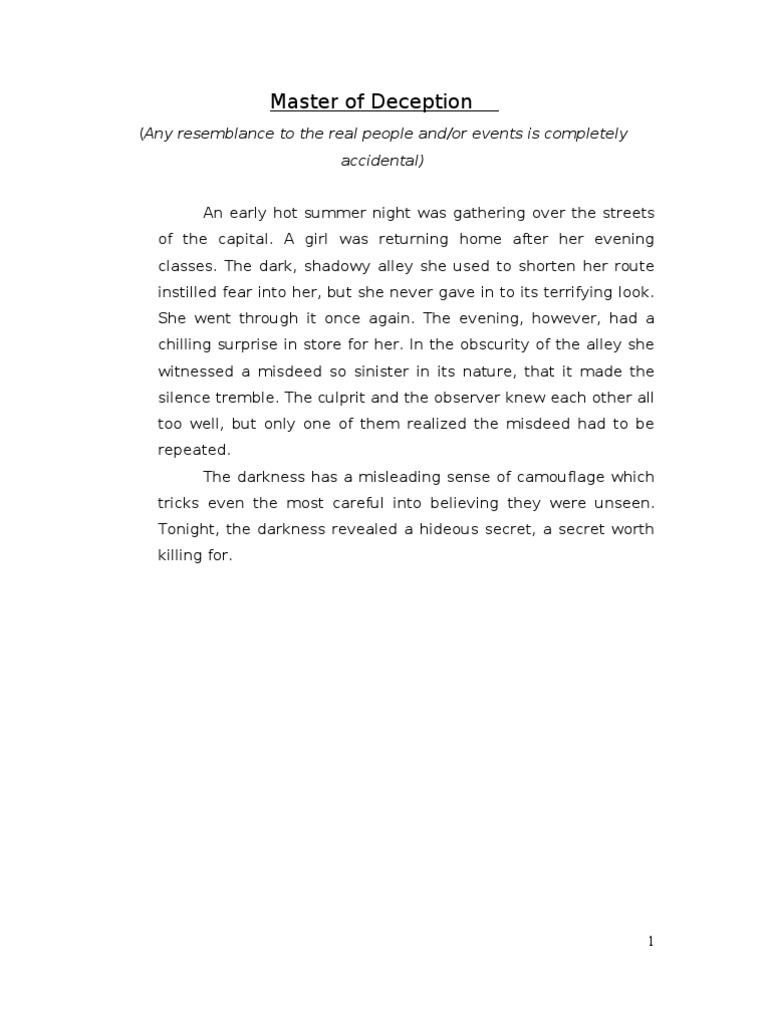 Master of Deception | Download Free PDF | Homework