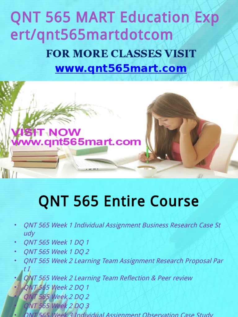QNT 565 MART Education Export/qnt565martdotcom | Download Free PDF | Statistical Hypothesis ...