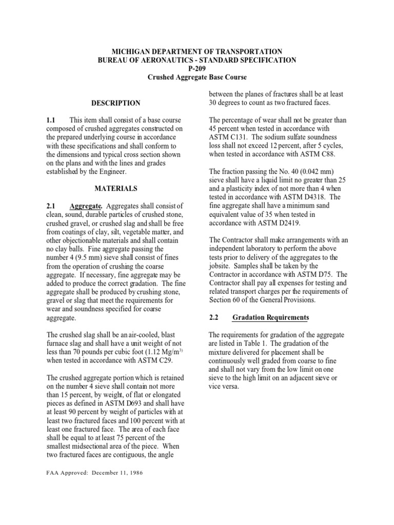 Quality Control Standards For Base Course | PDF | Construction ...