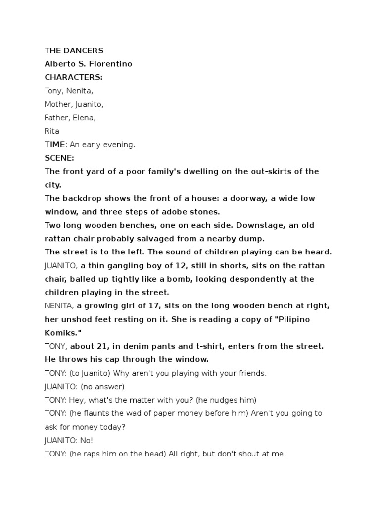 The Dancers Script | PDF