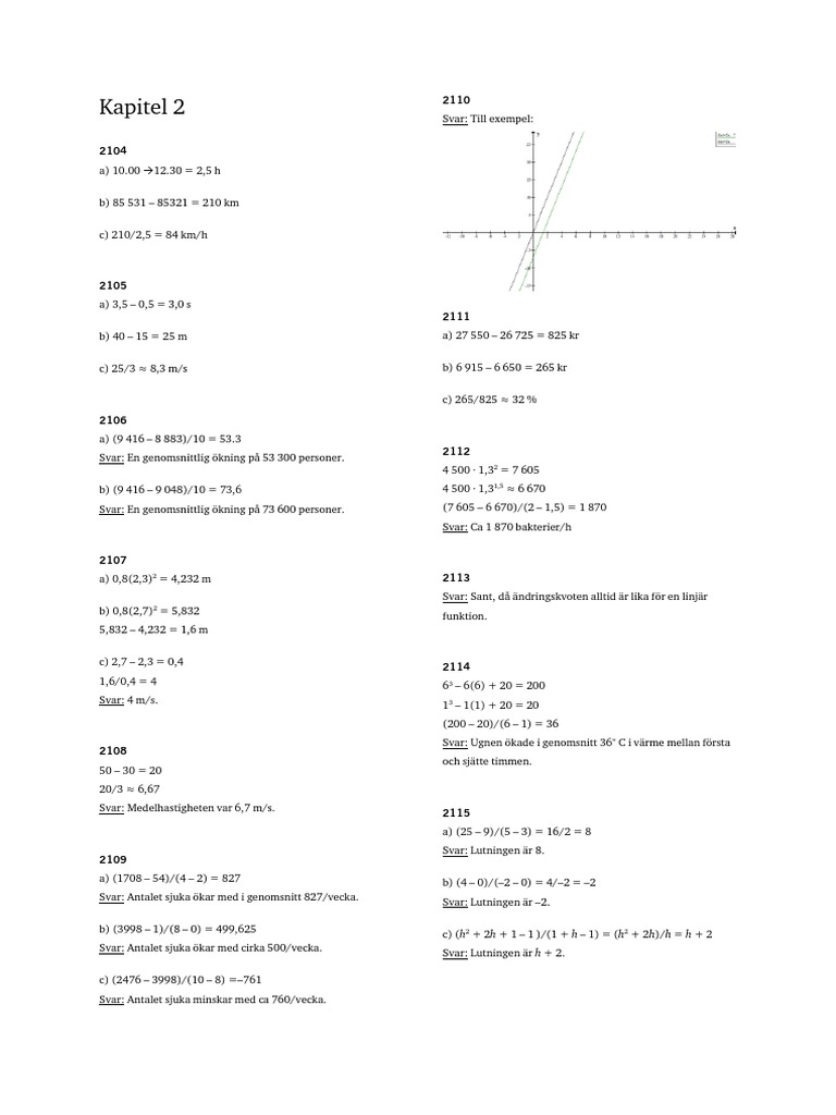 Kapitel 2 Matematik 3c | PDF