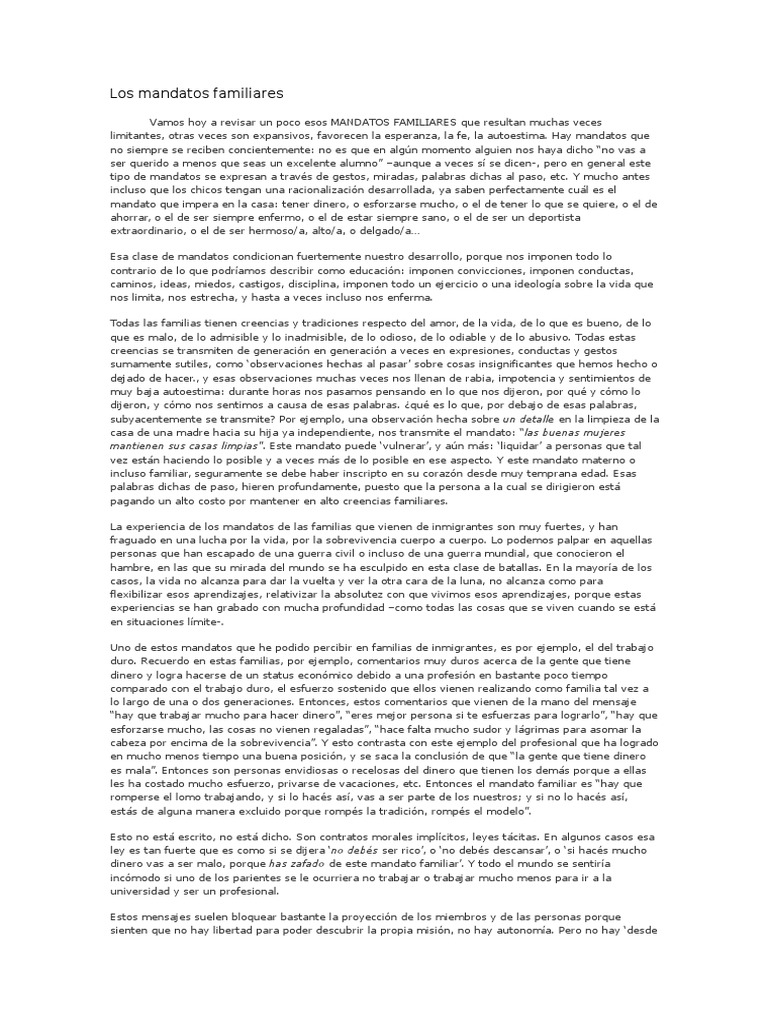 Los Mandatos Familiares | PDF | Amor | Dios