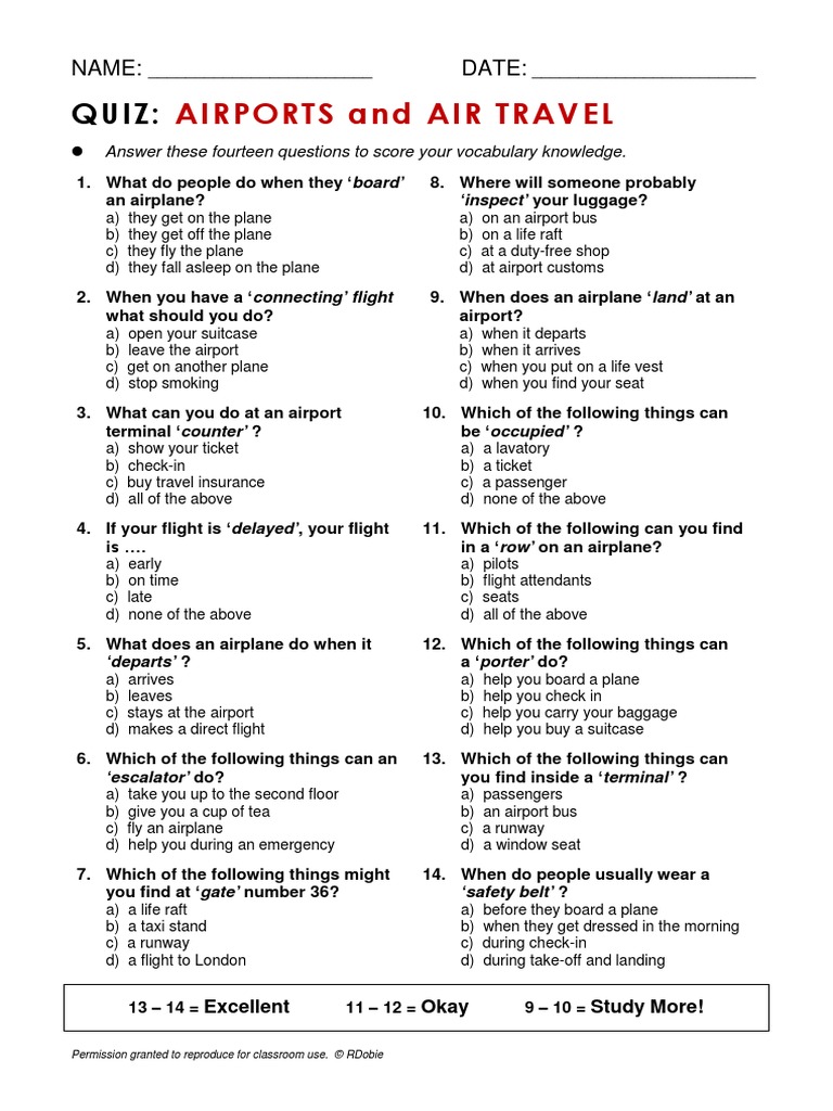 Quiz Airports | PDF
