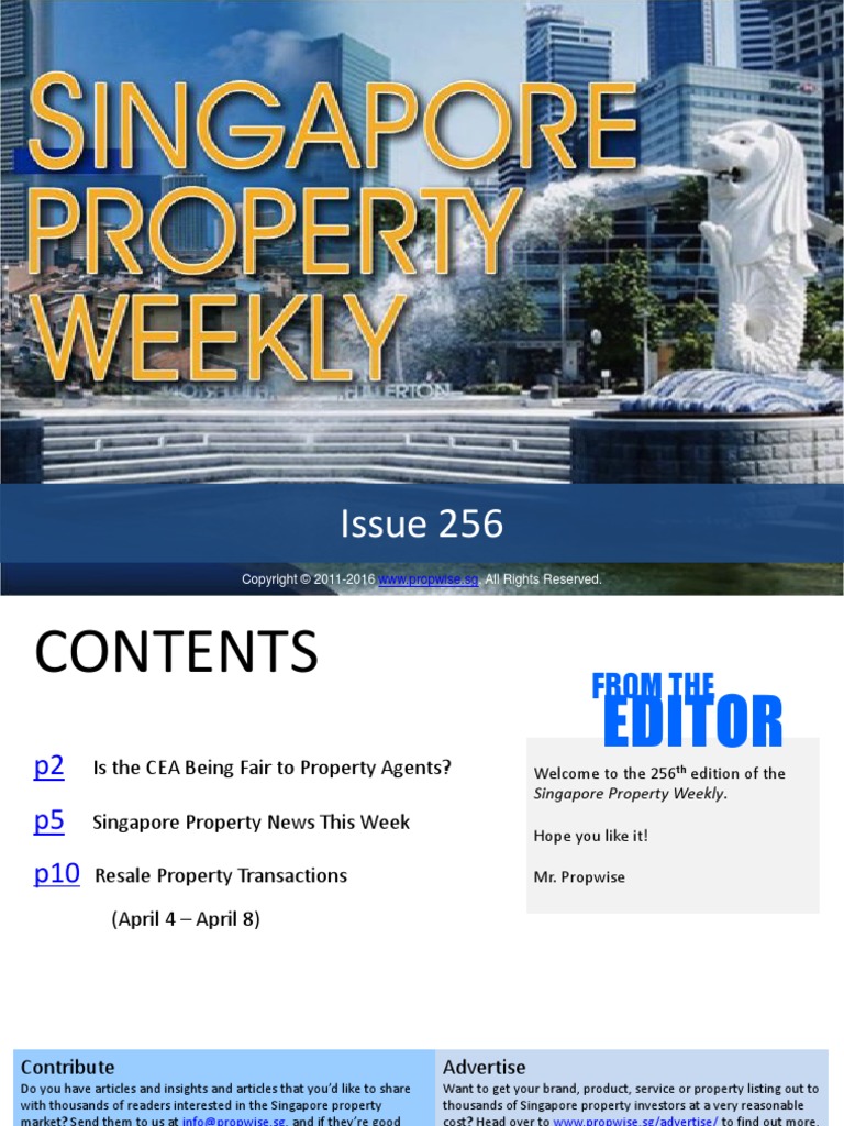 Singapore Property Weekly Issue 256 | PDF | Real Estate Broker | Estate ...