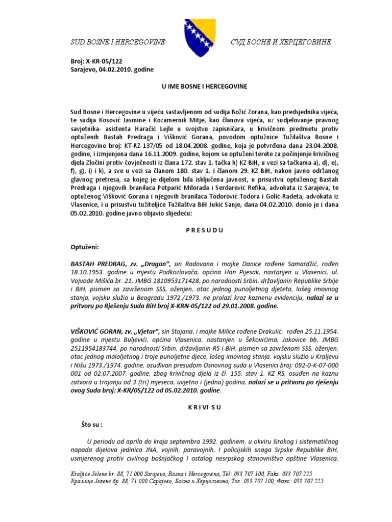 Srpski Zlocini Nad Bosnjacima Vlasenice (Predrag Bastah I Goran ...