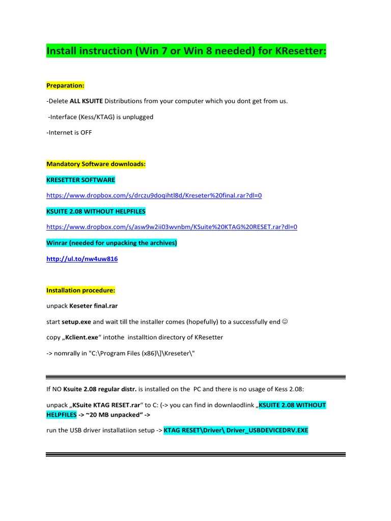 Kresetter Manual | PDF | Installation (Computer Programs) | Computer File