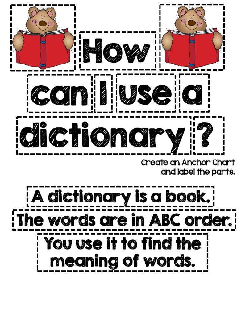 Dictionary Anchor Chart | PDF