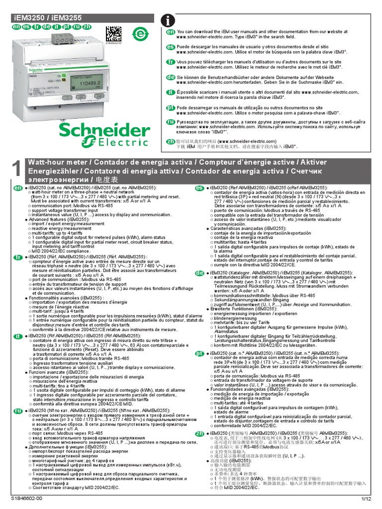 Instruction Sheet IEM3255 | PDF | Communications Protocols | Data ...