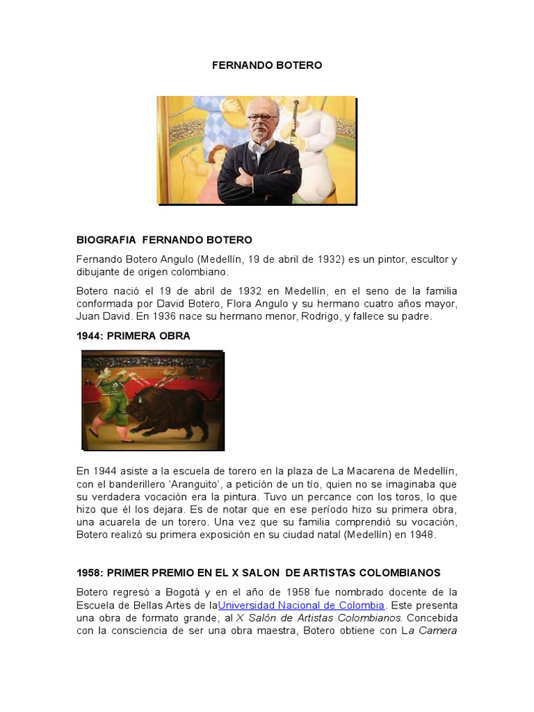 Fernando Botero | PDF | Artes (general)
