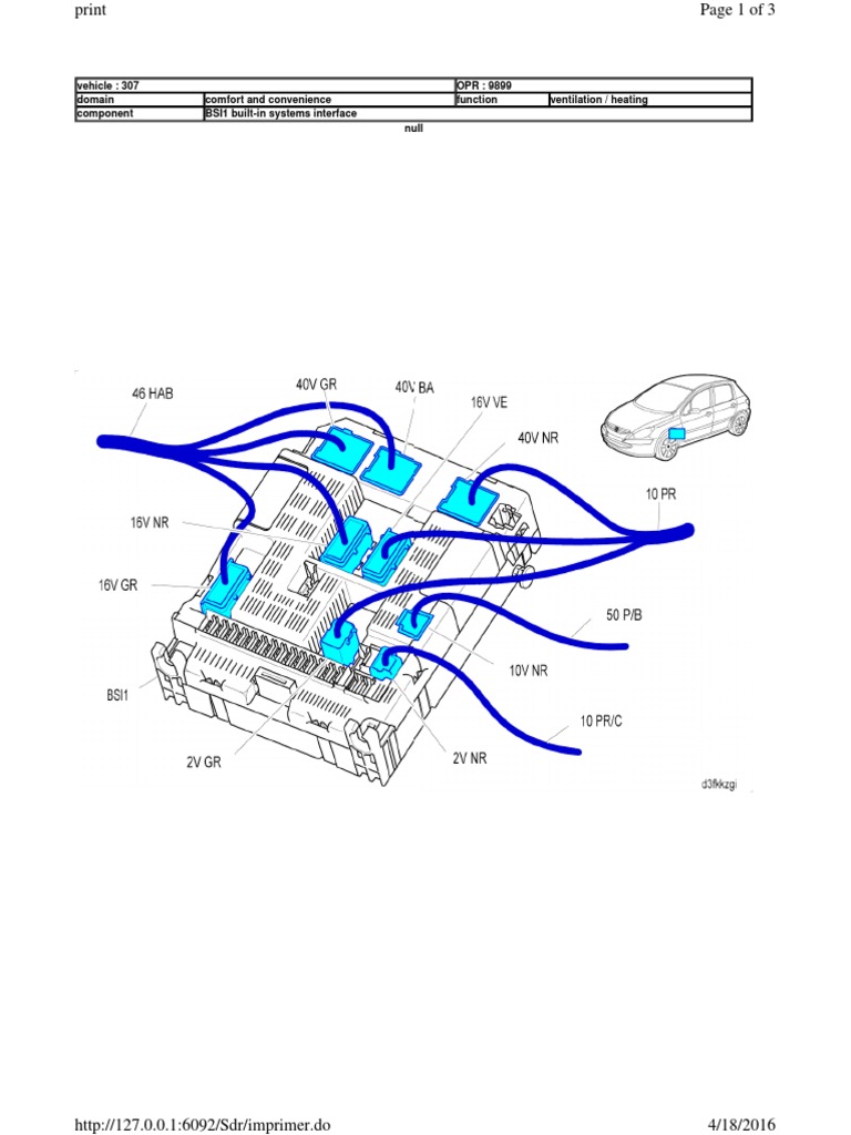 Peugeot 307 BSI Module Overview | PDF | Vehicles | Car Manufacturers
