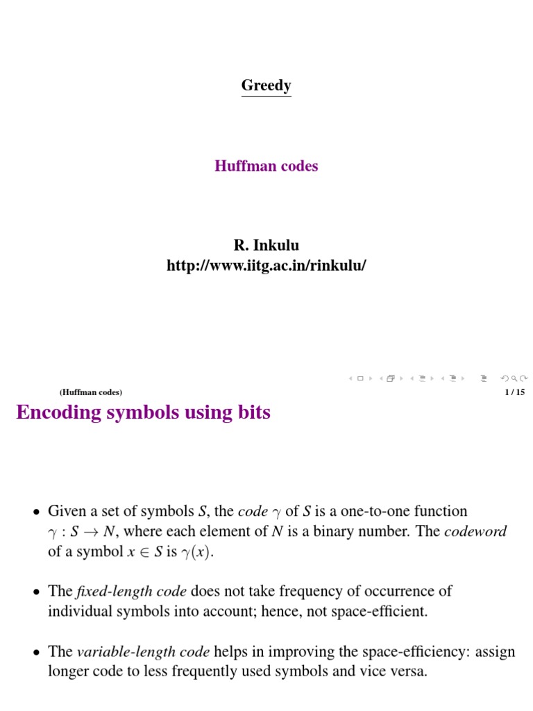 Constructing Optimal Prefix Codes The Huffman Algorithm Pdf Code Mathematical Concepts