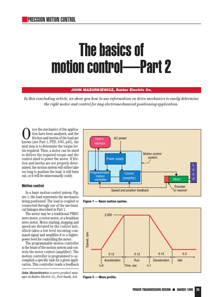 The Basic Motion Control | Download Free PDF | Servomechanism | Power ...