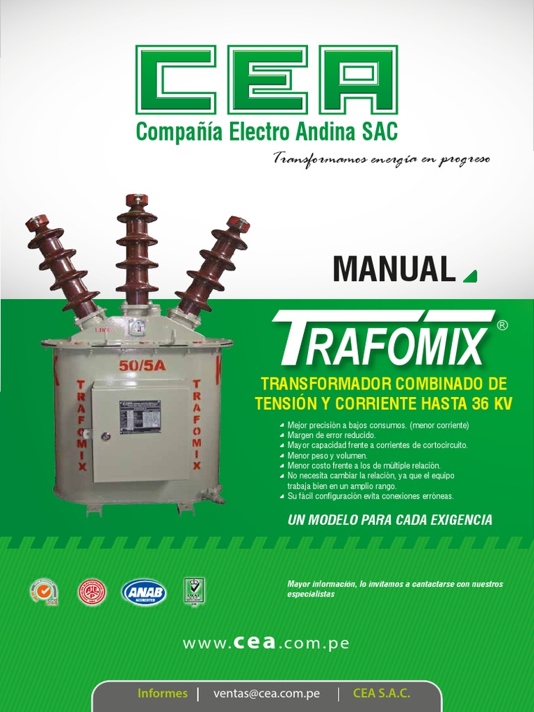 Manual Trafomix Cea PDF | PDF | Transformador | Transporte
