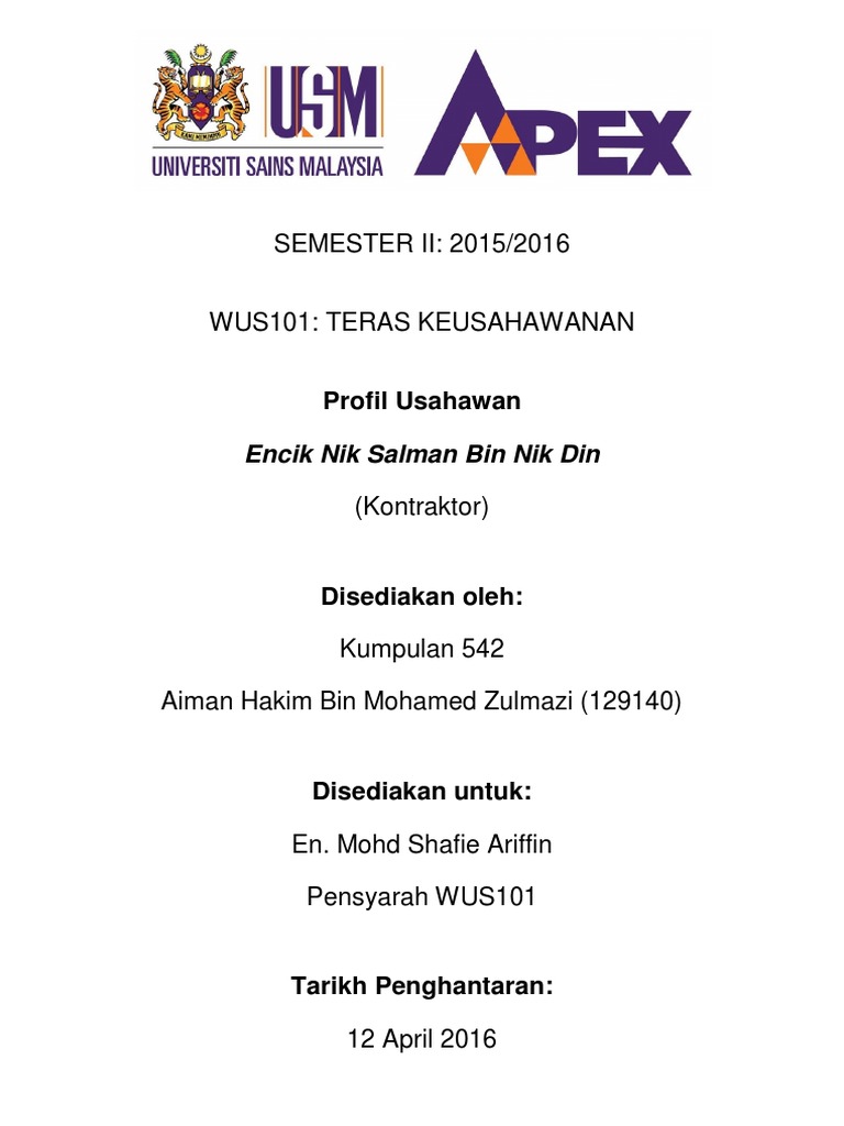 Profil Usahawan 1 | PDF