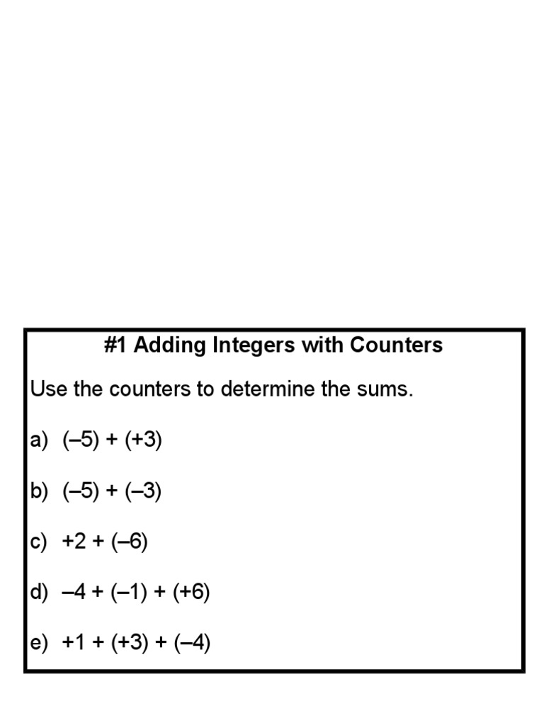 Integer Stations | PDF | Teaching Methods & Materials