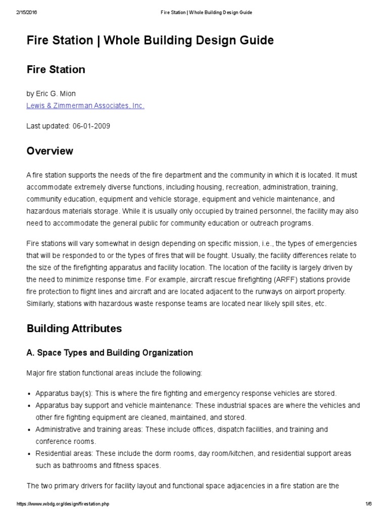 Fire Station Design Guide | PDF | Firefighter | Firefighting