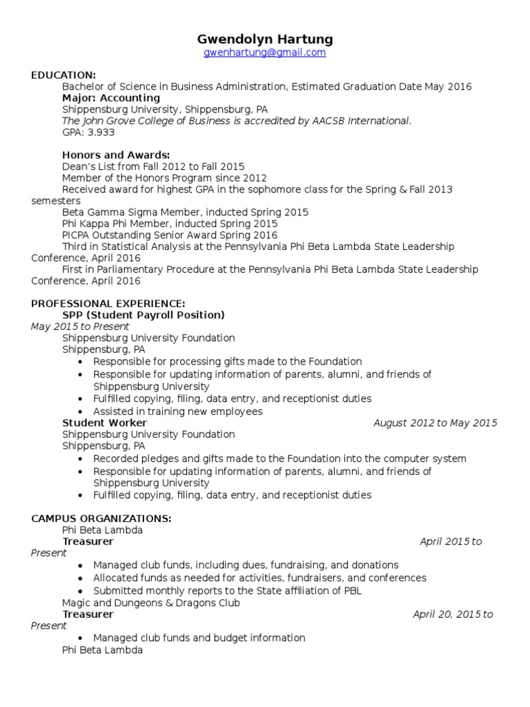 Resume For Use in Online Portfolio | PDF | Fundraising | Further Education