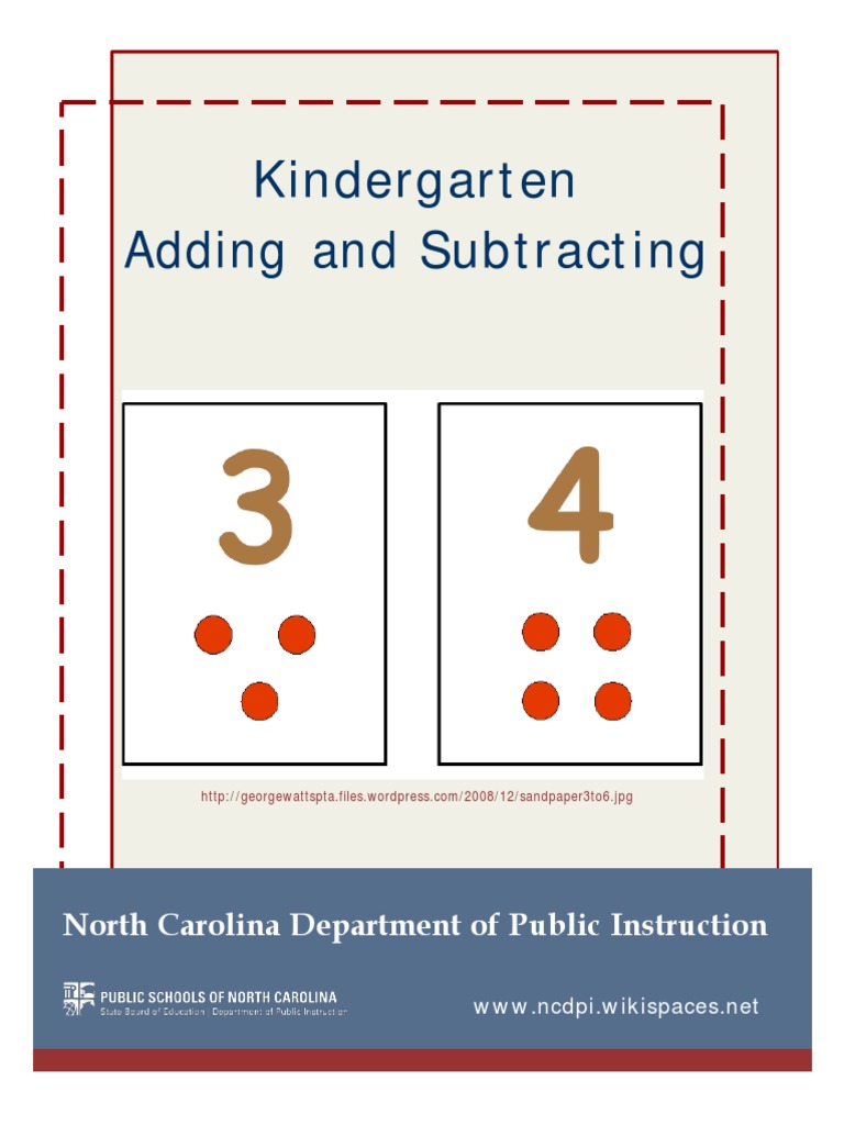 Kindergarten Addition and Subtraction Unit | PDF | Educational ...
