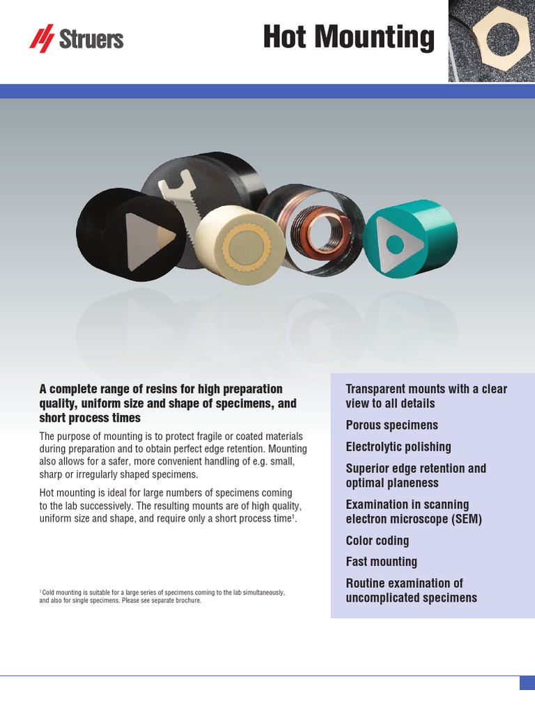 Hot Mounting English | PDF | Scanning Electron Microscope | Fiberglass