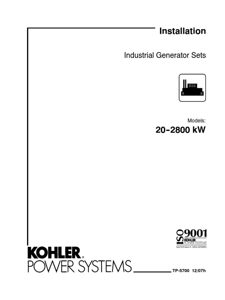 Kohler Generator Mounting Instructions | PDF | Battery (Electricity ...