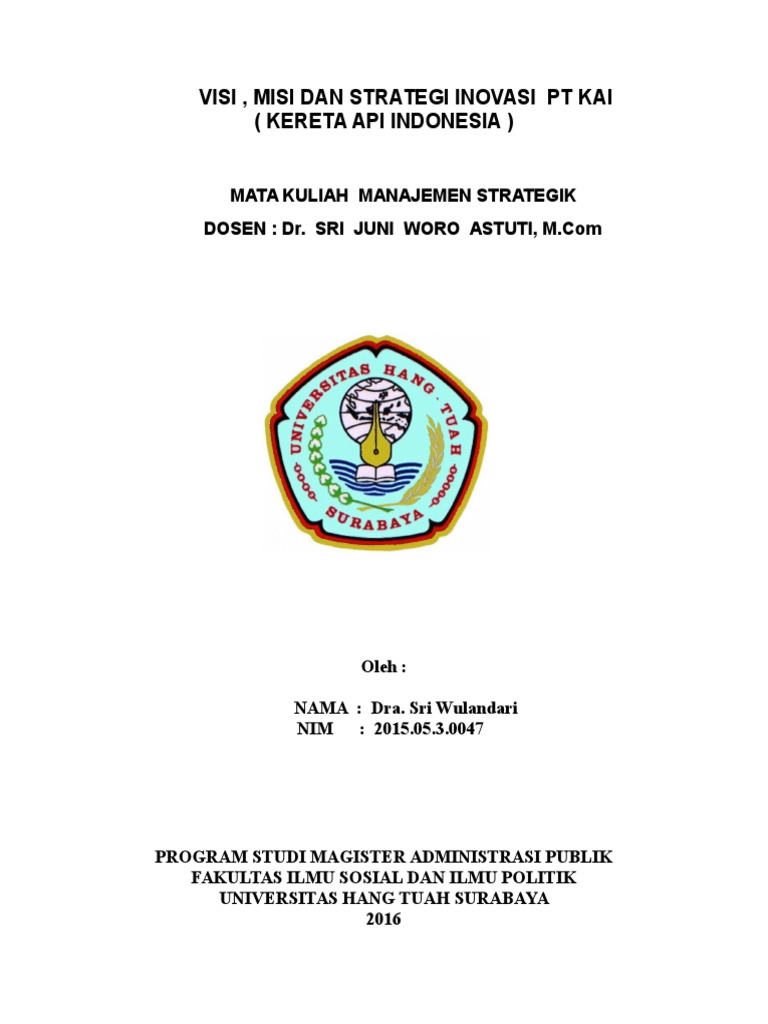 Visi Dan Misi PT Kai | PDF