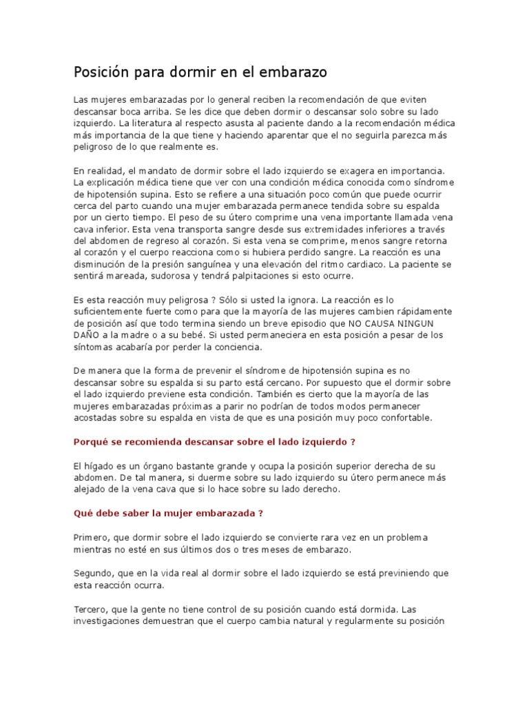 Sindrome Vena Cava Inferior | Descargar gratis PDF | El embarazo | Parto Sindrome Vena Cava Inferior | Descargar gratis PDF | El embarazo | Parto