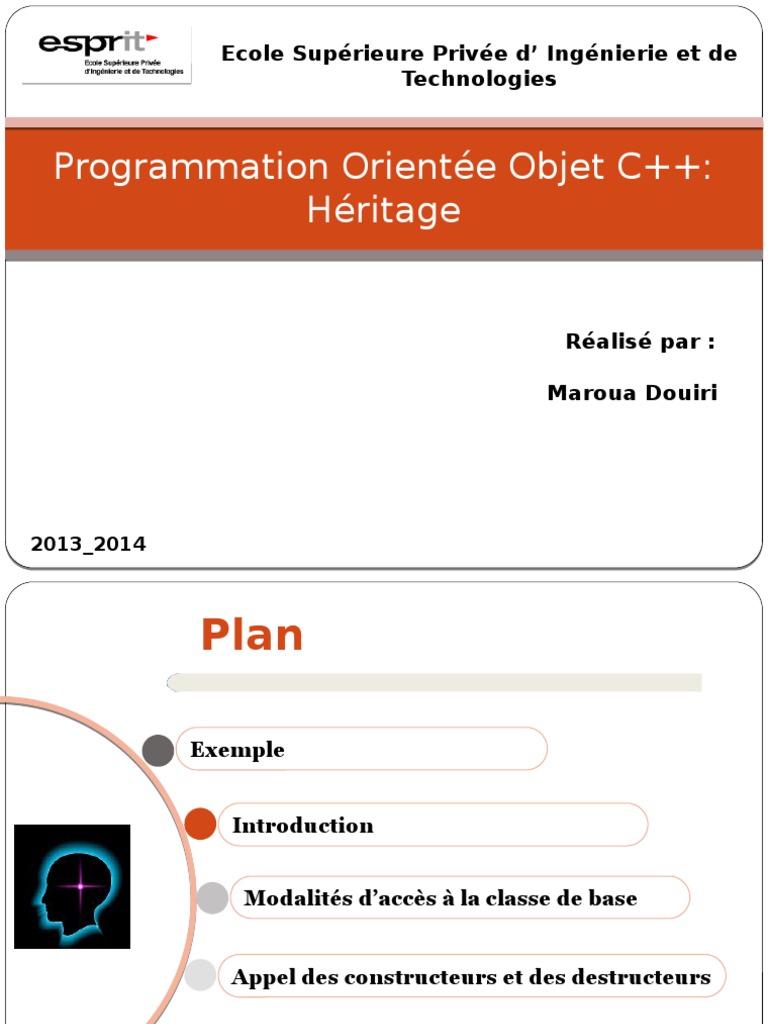 Chapitre Héritage Programmation C++ | PDF | Classe (informatique) | Programmation orientée objet