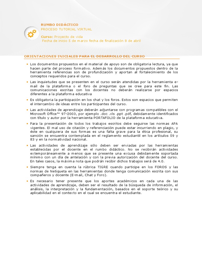 Rumbo Did-Ctico Proyecto de Vida A | PDF | Planificación | Aprendizaje