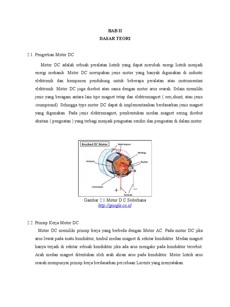 Dasar Teori Motor DC | PDF
