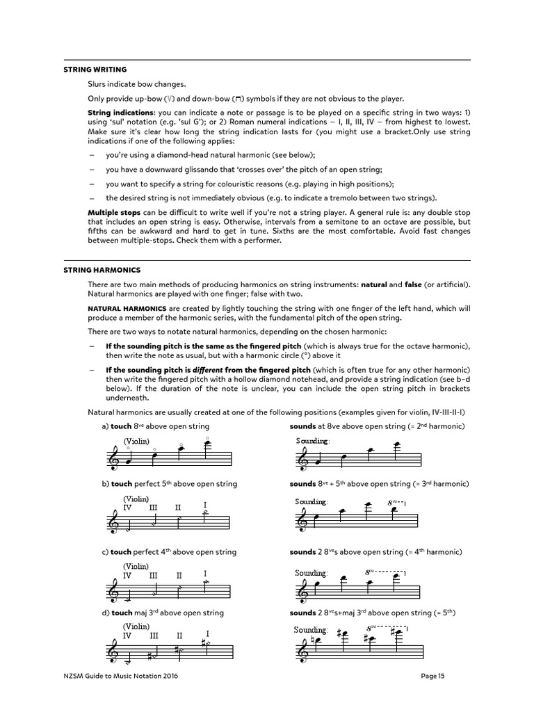 String Harmonics Guide | PDF | Harmonic | Violin